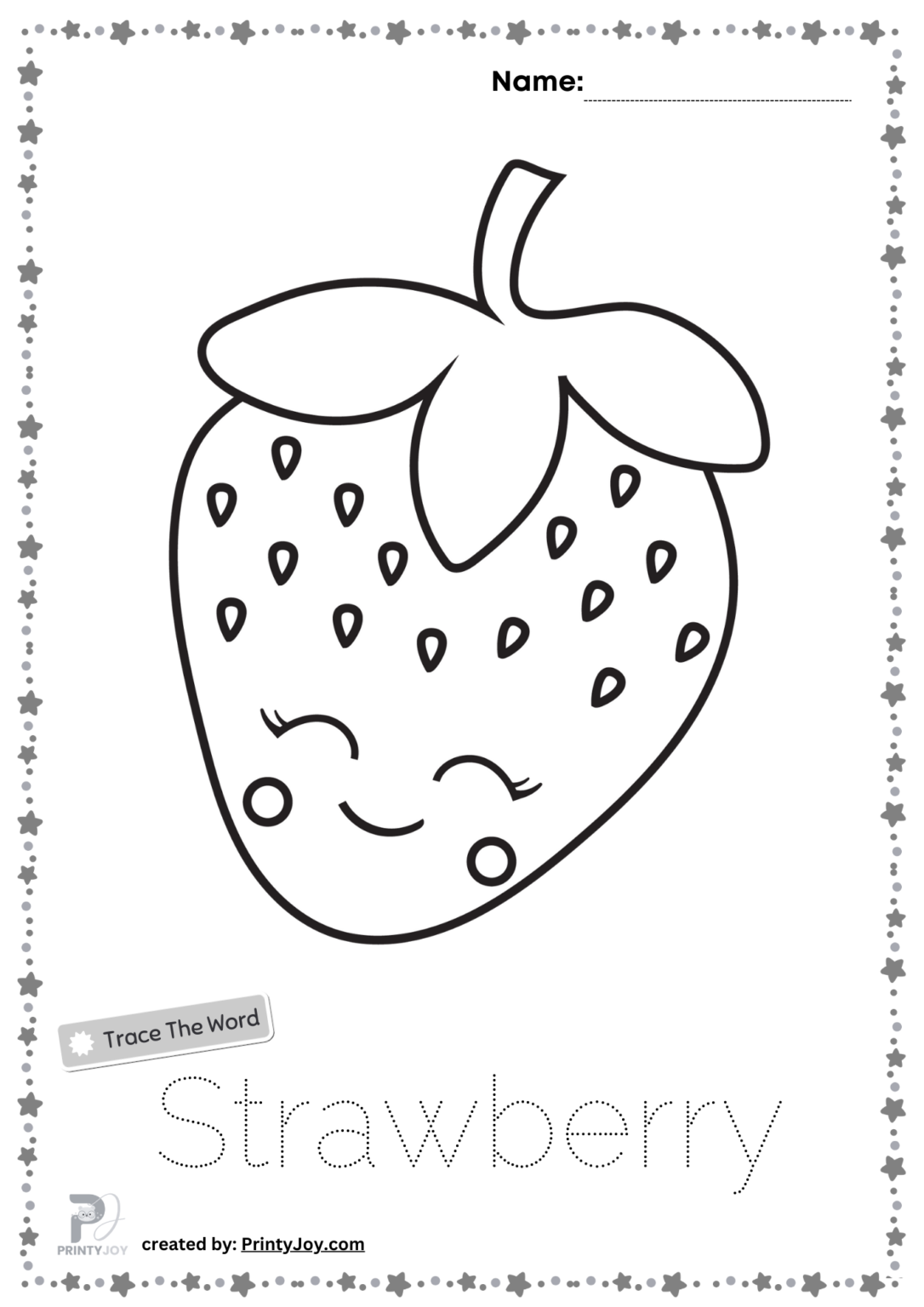 Fruits Tracing And Coloring Pages
