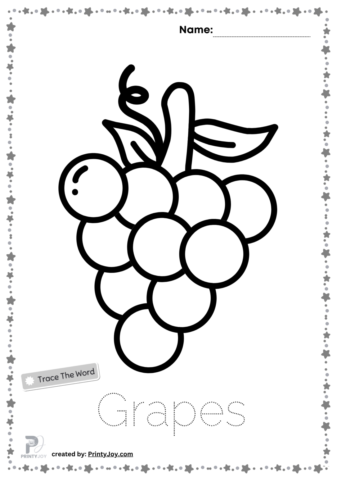 Fruits Tracing And Coloring Pages