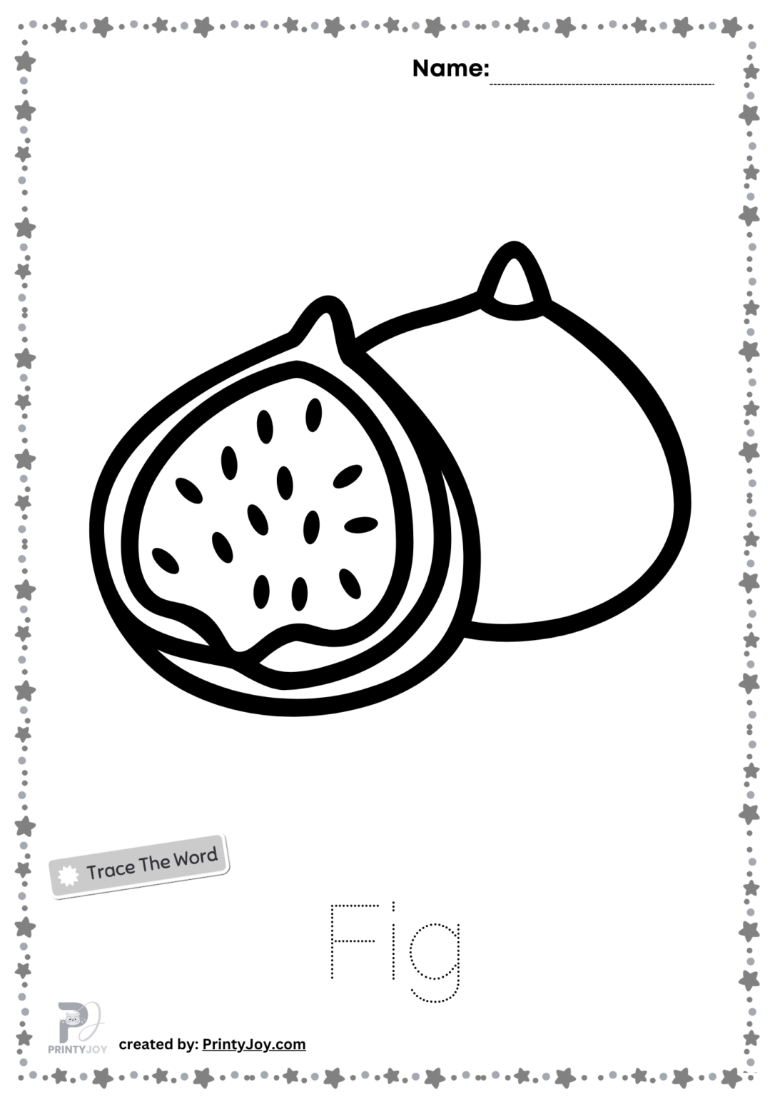 Fruits Tracing And Coloring Pages