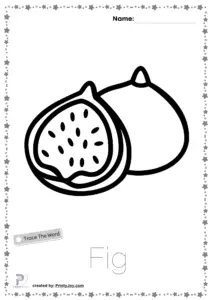 Fruits Tracing And Coloring Pages