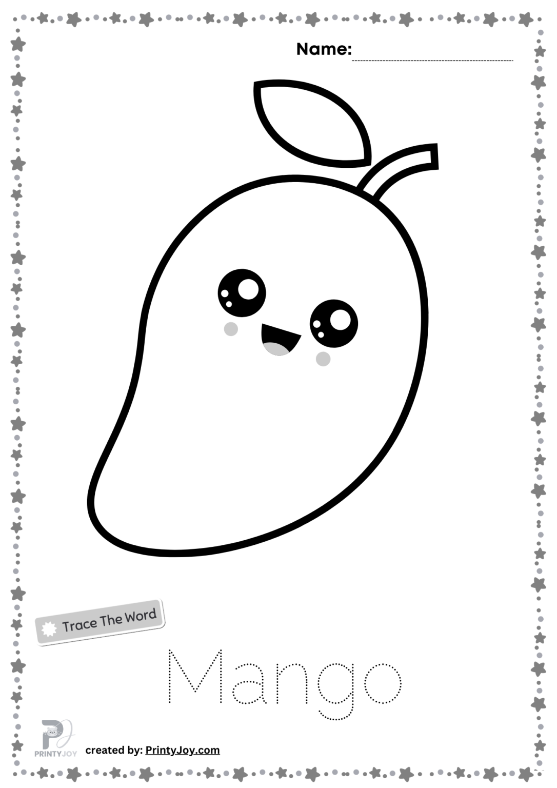 Fruits Tracing And Coloring Pages