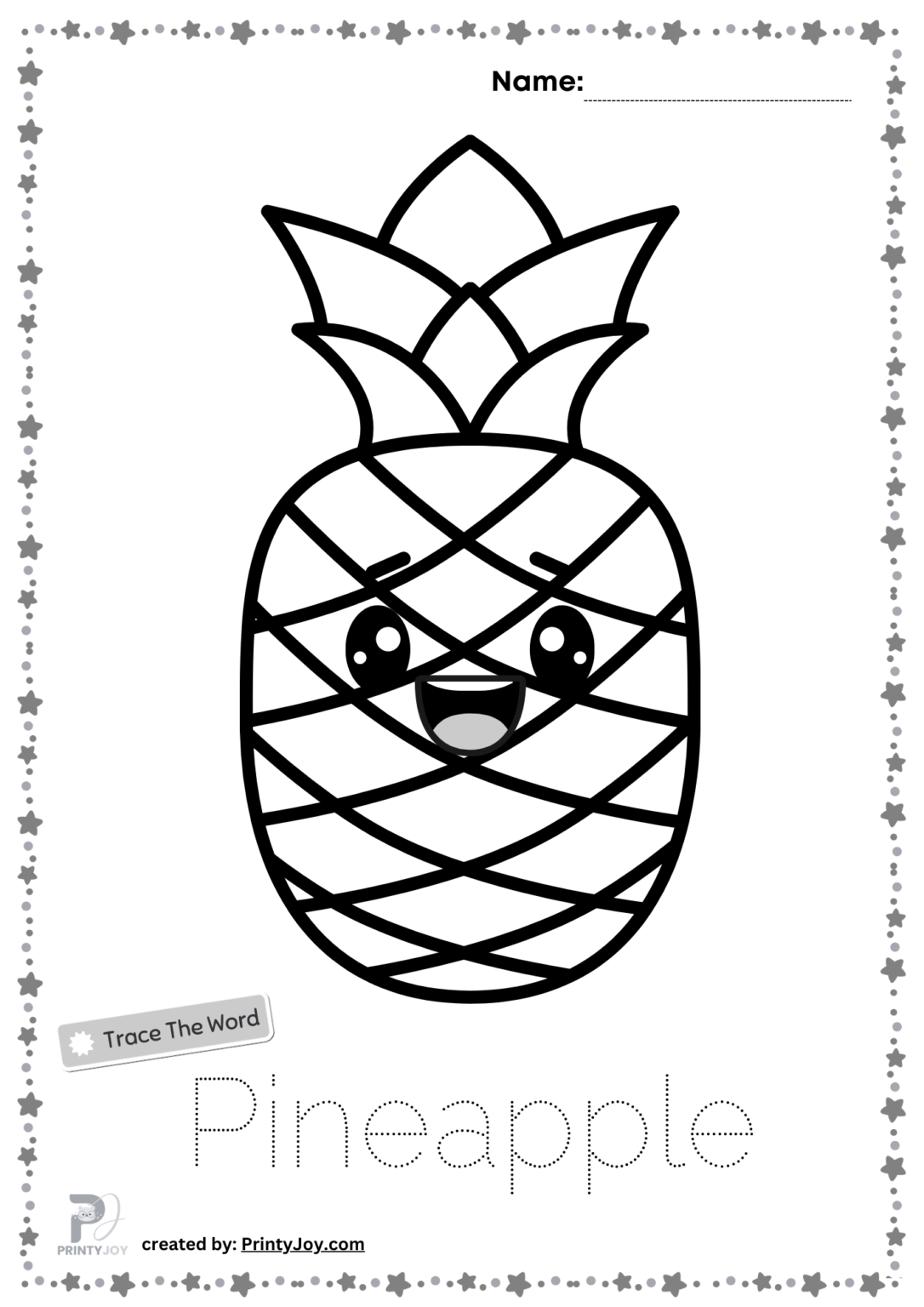 Fruits Tracing And Coloring Pages