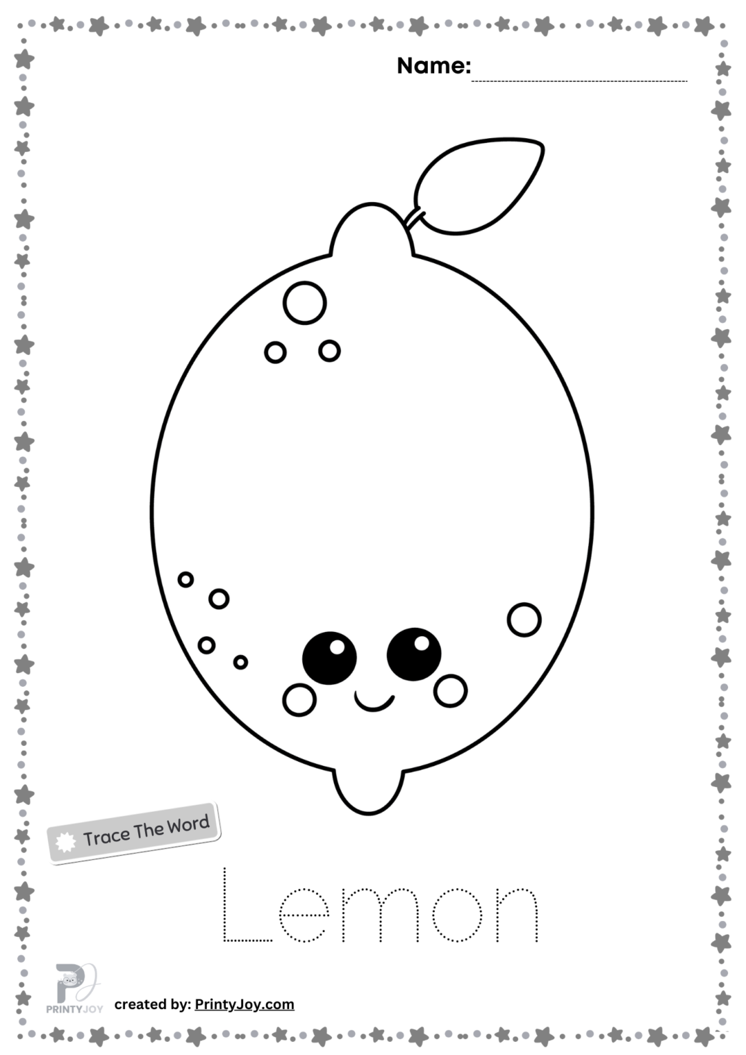 Fruits Tracing And Coloring Pages