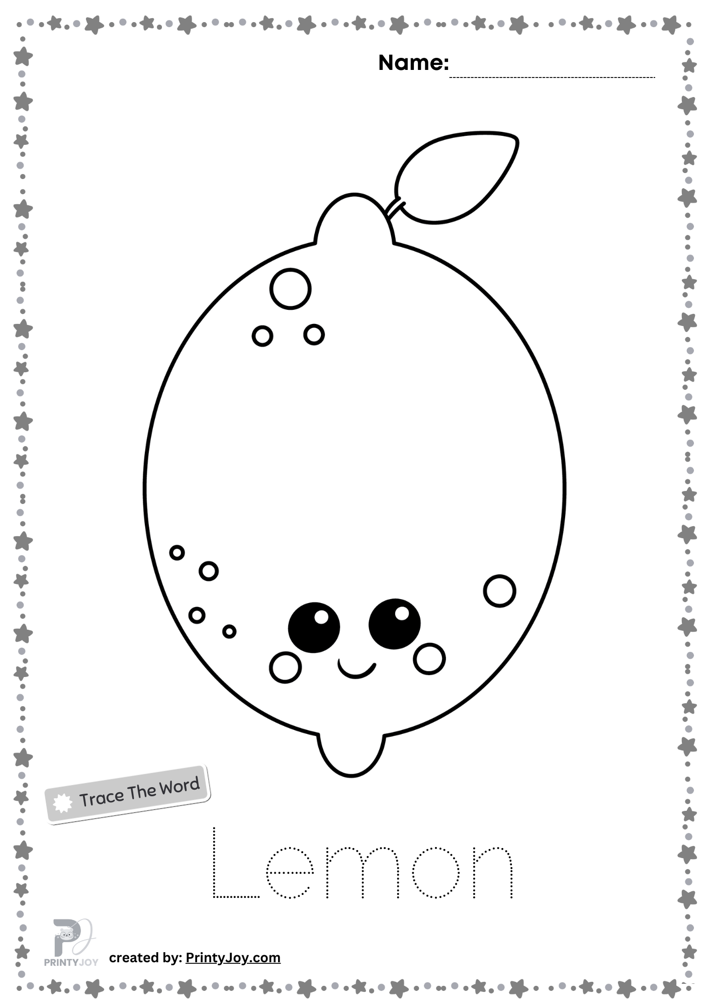 Fruits Tracing And Coloring Pages