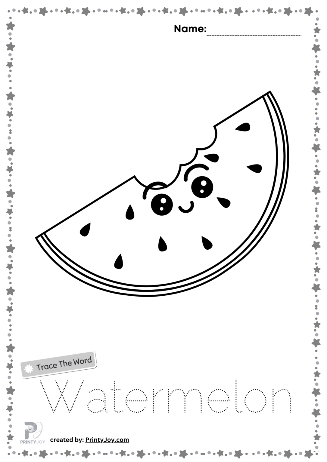Fruits Tracing And Coloring Pages