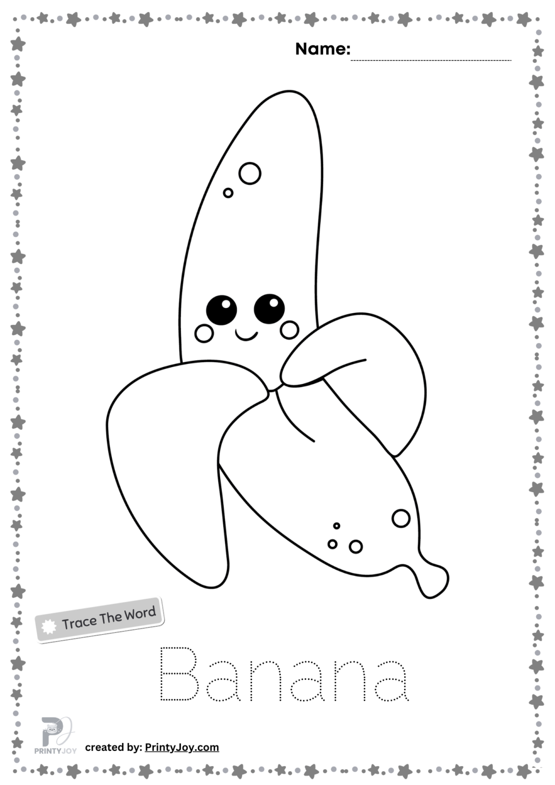Fruits Tracing And Coloring Pages