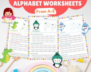 Alphabet Tracing Worksheets A-Z PDF