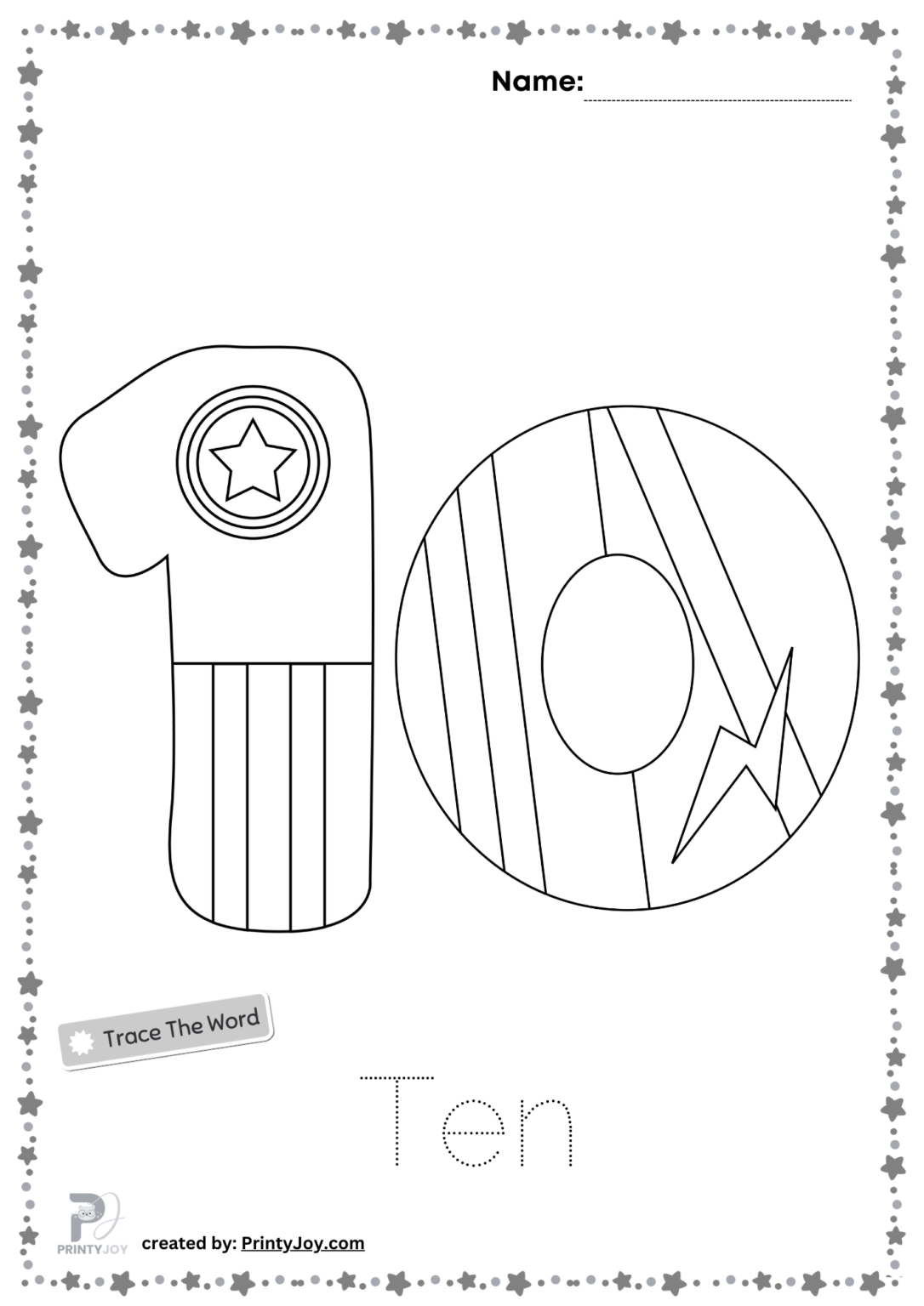 Numbers Coloring Pages 1-10 Free Printables