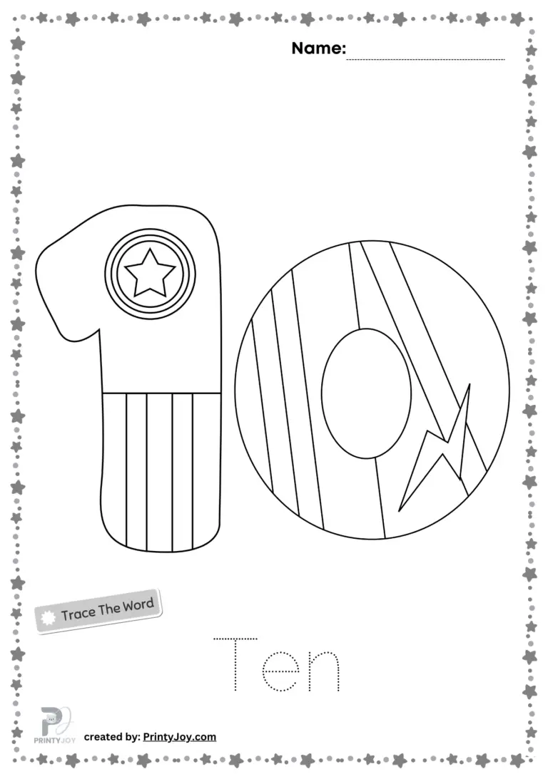 Numbers Coloring Pages 1-10 Free Printables