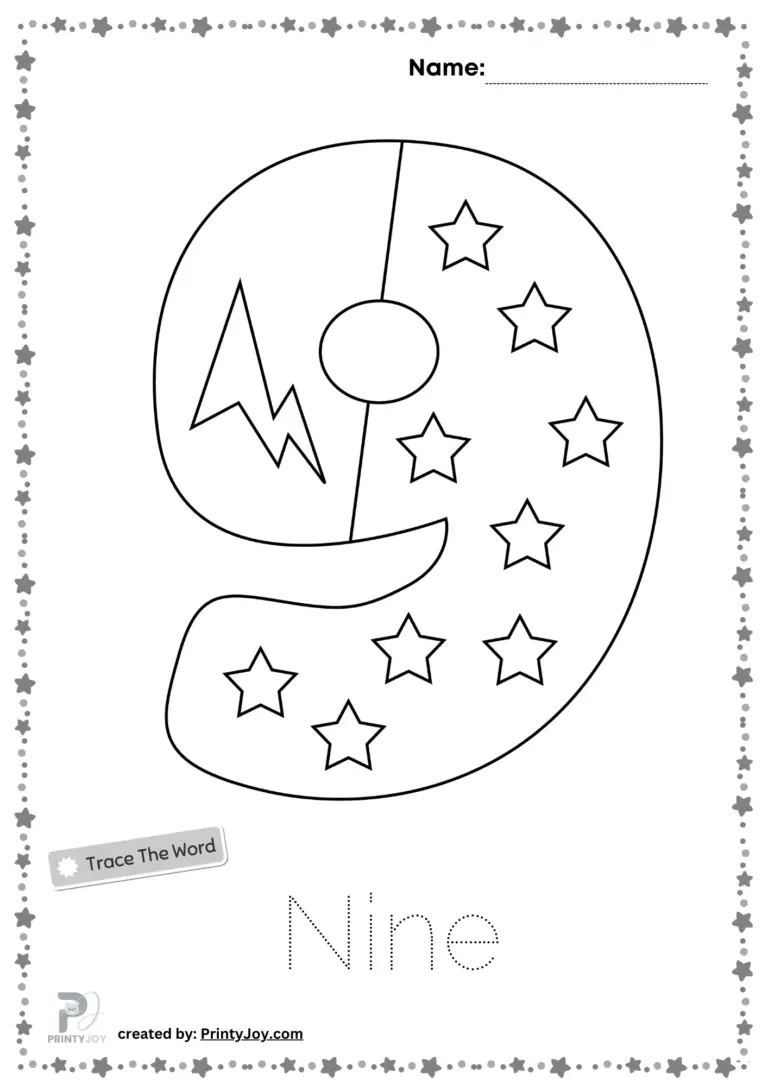 Numbers Coloring Pages 1-10 Free Printables