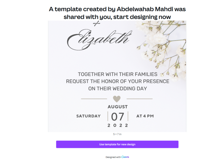 Free Simple Wedding Invitations Elegant Template