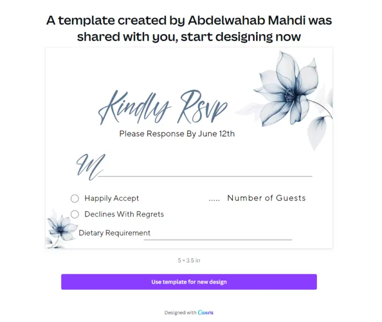Wedding RSVP Reminder Template Free